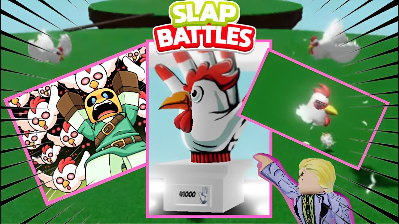 *BROKEN!* How to get CHICKEN GLOVE 🐔 + SHOWCASE in SLAP BATTLES! 🧤 ...