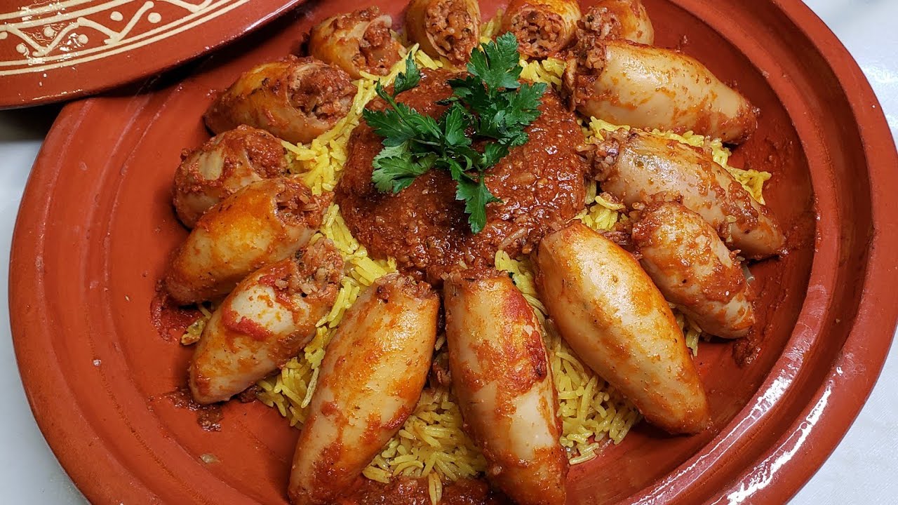 calamars farcis très facile 🦑🦑 كلمار محشي سهل 🦑🦑 stuffed Squid - YouTube