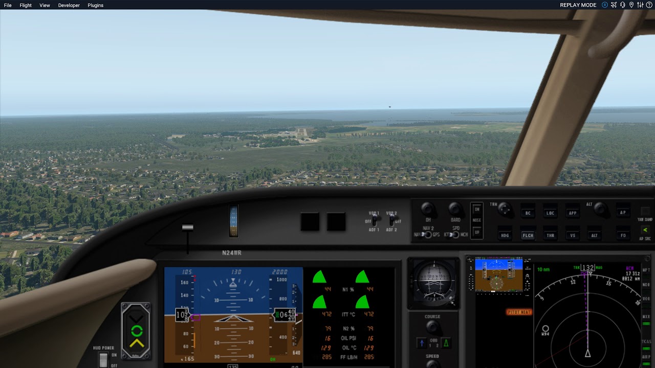 X Plane 11.20vr1 Stable Approach and Landing PC 24 - YouTube