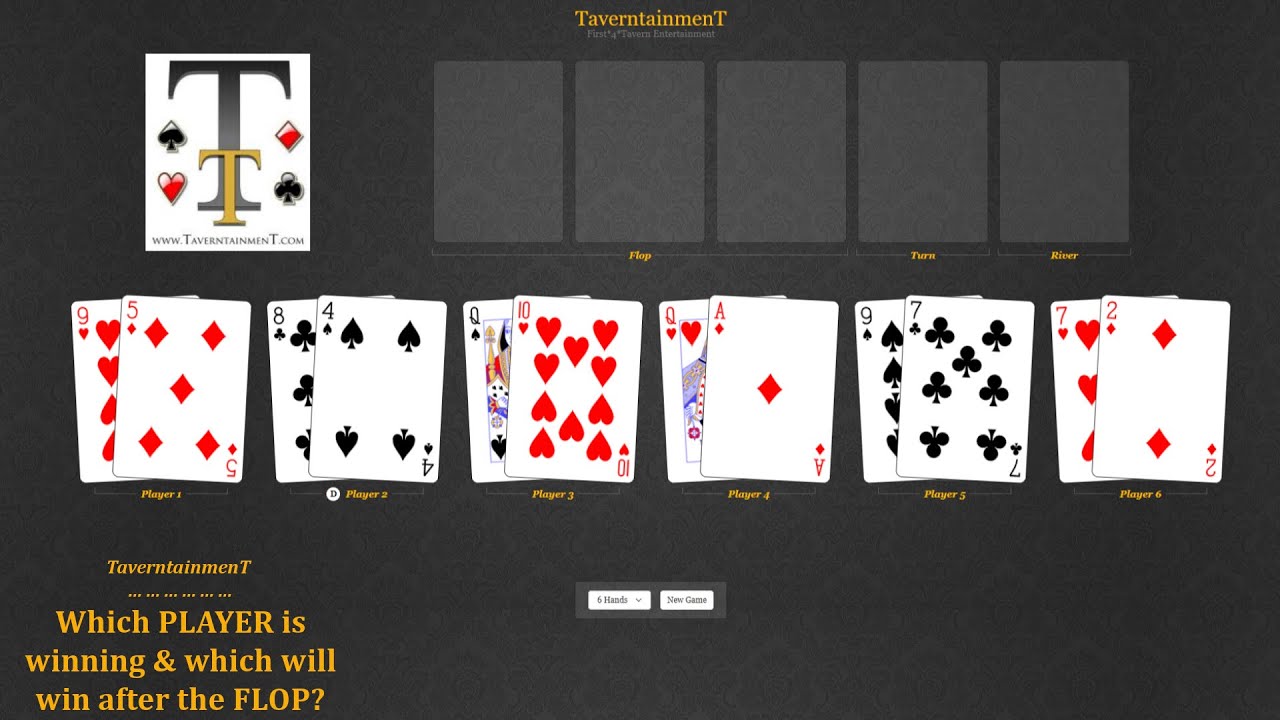 6 handed poker! Which poker hand will win? (1.6.25.FLOP) - YouTube