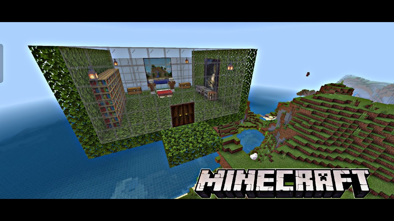 Minecraft:How to build a glass house in the leaf sky🏠😎 - YouTube