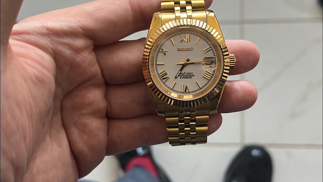 The Best Seiko mod gold datejust luxury watch - YouTube