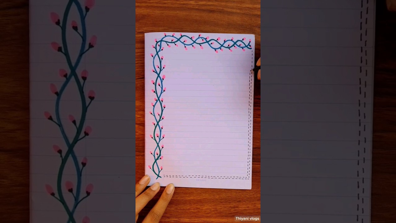 Cover page boder design 🌷🍃 #coverpageborders #coverpagedesign # ...