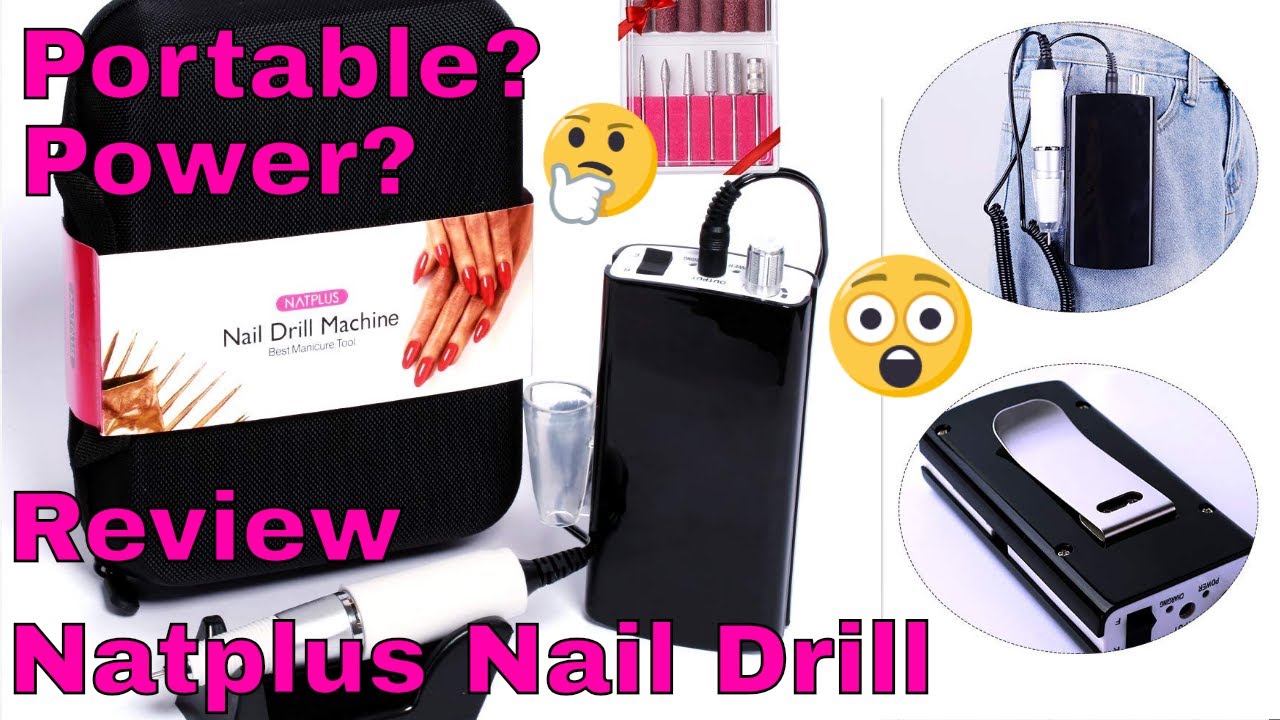 Natplus Portable Nail Drill and Extra Bits! 👍or👎 Nail Manicure E file ...