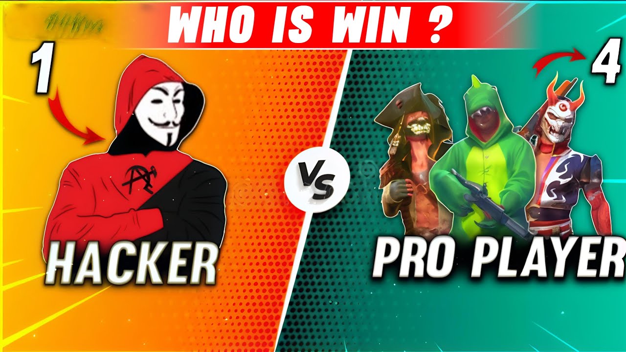 1 Hacker Vs 4 Pro Player | Who Is Win ? | Free Fire - YouTube