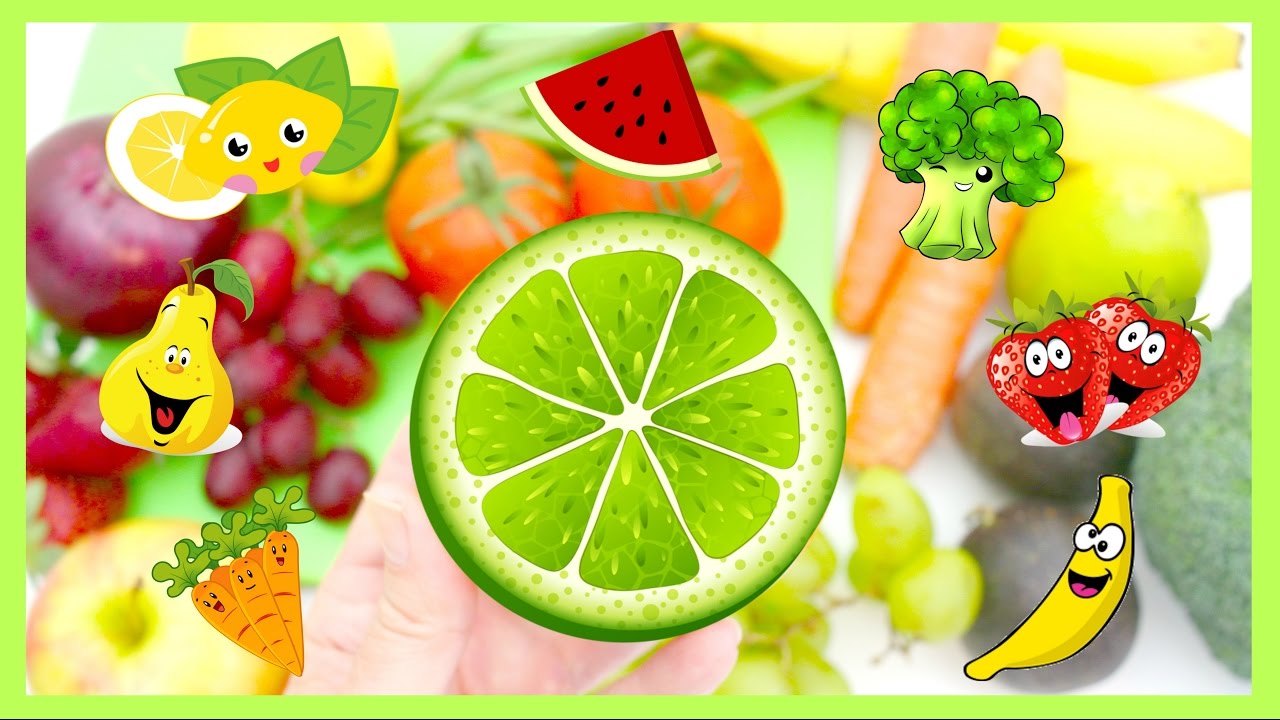 Learn Names Of Fruit & Vegetables Best Learning Video For Children In ...