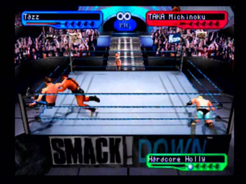 WWF Smackdown 2! (PS1) - Battle Royal (Tazz vs Taka vs Blackman vs ...