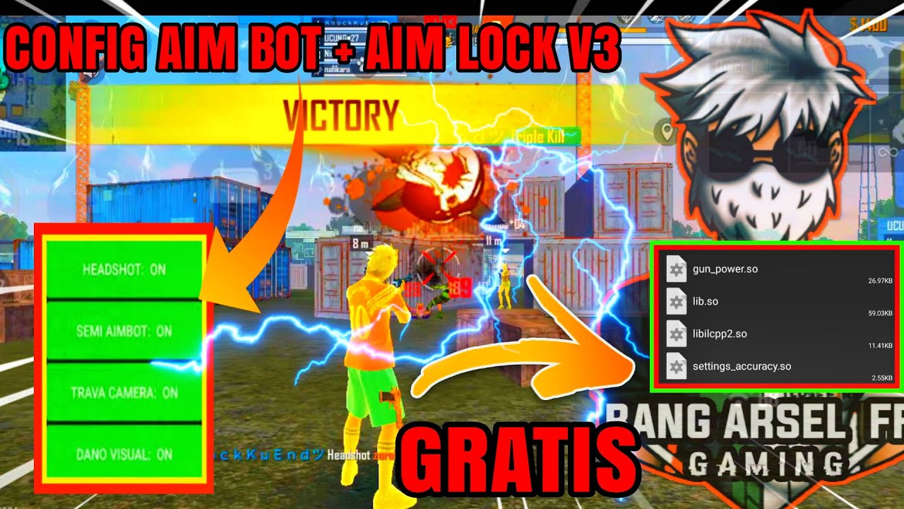 CONFIG AIM LOCK + AIM BOT FREE FIRE EASY HEADSHOT AIM HEAD 98 %HEADSHOT ...