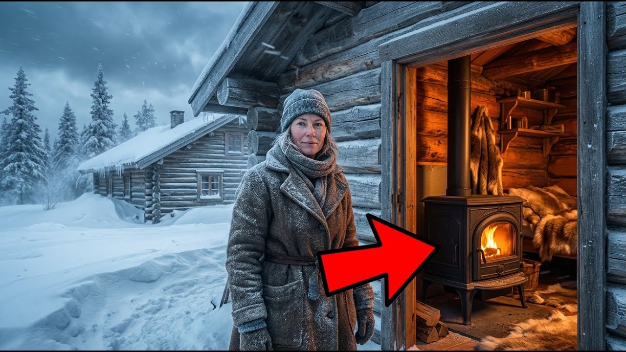 The Way She Heated Her Giant Cabin — Kept It 68° Warmer Using Only One ...