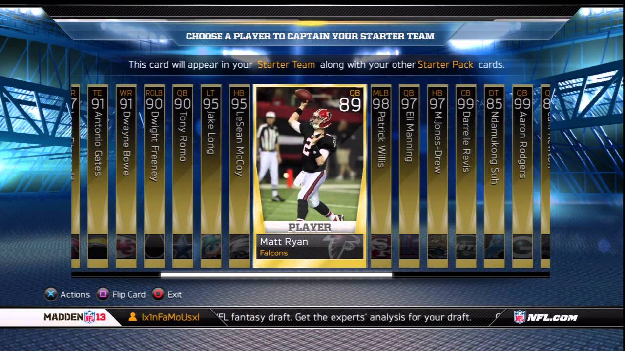 Madden Ultimate Team 13: Starter Team Captain Cards - YouTube
