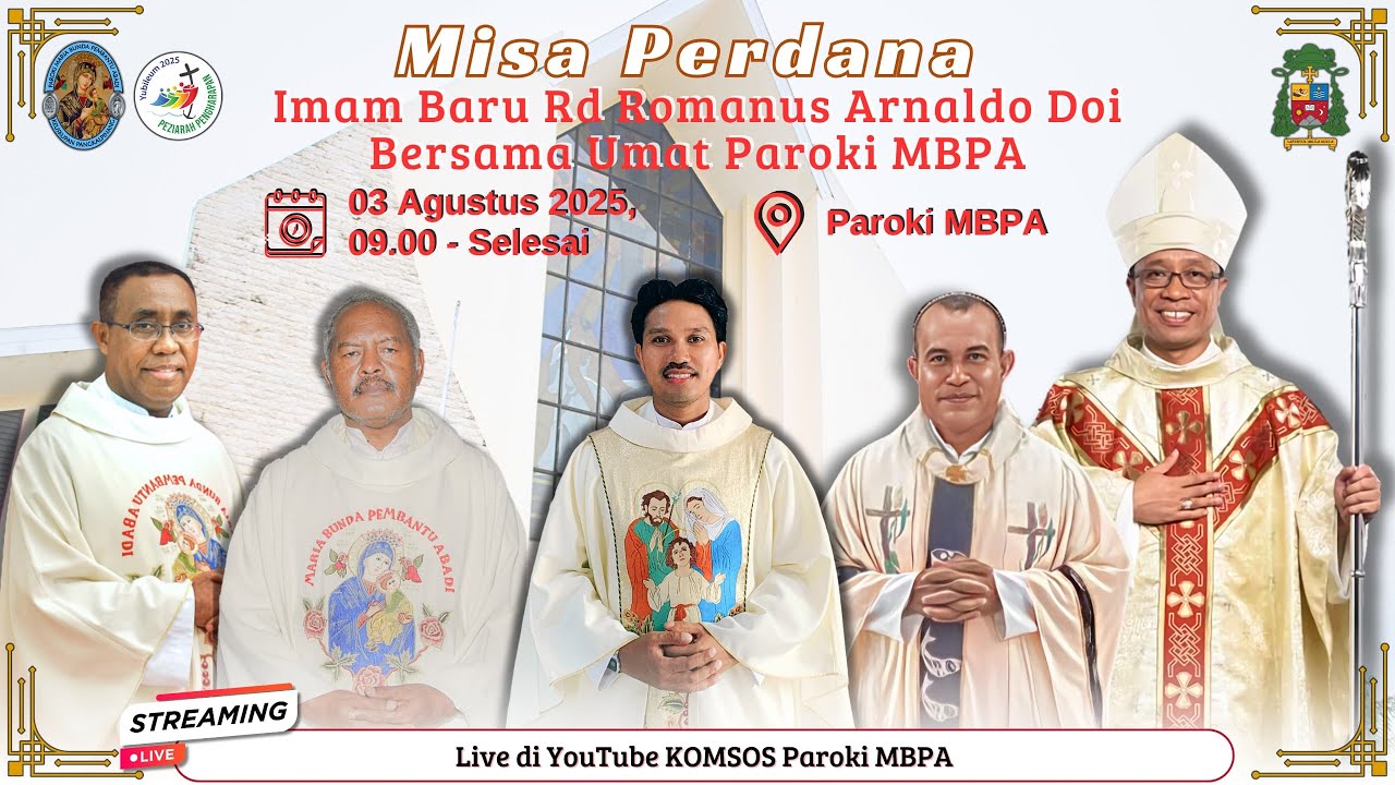 Misa Perdana RD. Romanus Arnaldo Doi Bersama Umat Paroki MBPA - YouTube