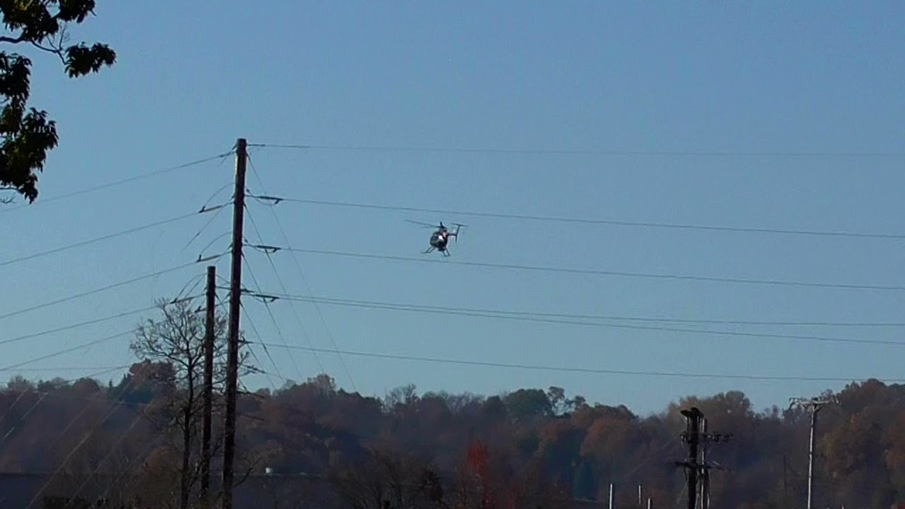 Hughes 500D MD500 Helicopter Fall Powerline Patrol. #Planespotting ...