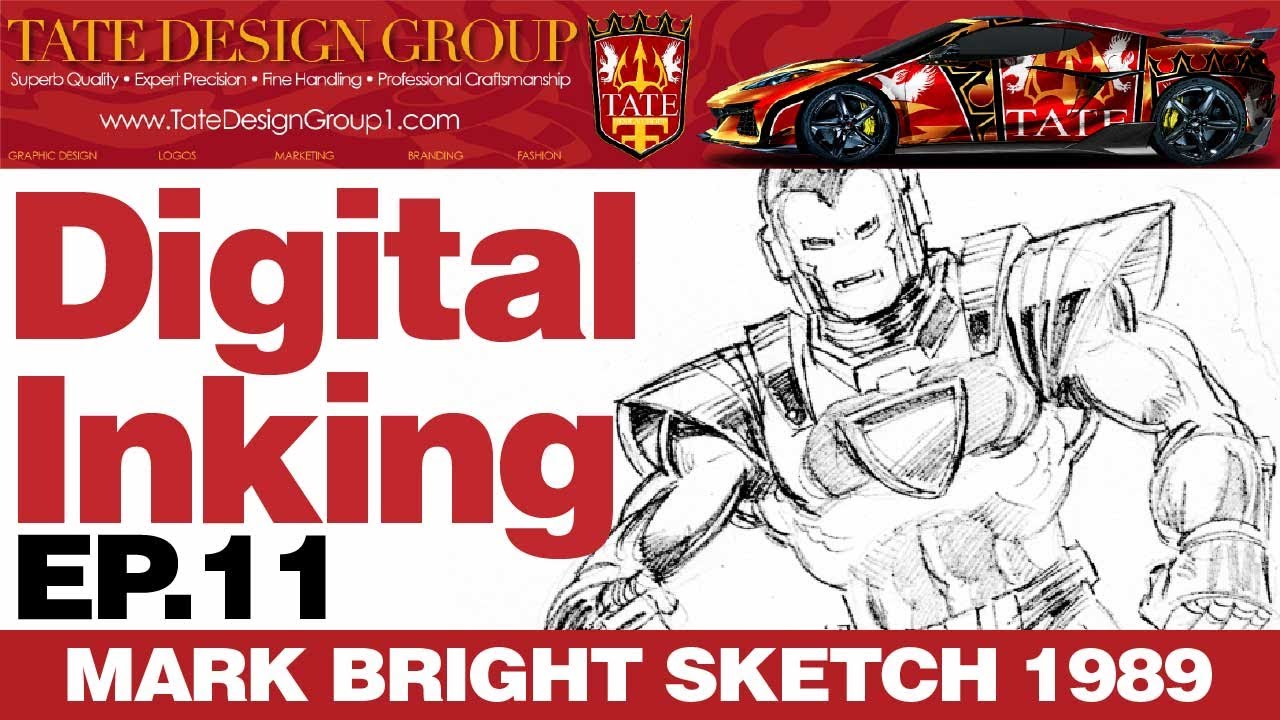 Inking Mark Bright Sketch from 1989 ep 11 - YouTube