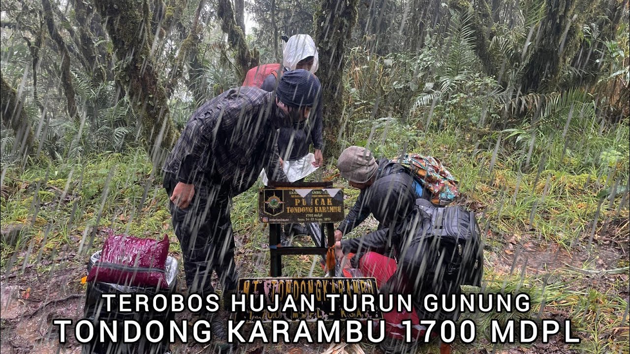 Basah Kuyup Turun Gunung Tondong Karambu 1700 mdpl - YouTube
