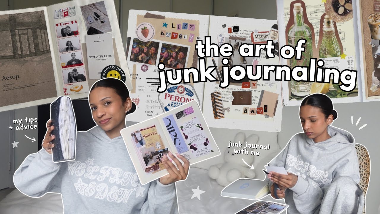 junk journaling 101 ️🗑️ how to start a junk journal + journal with me ...