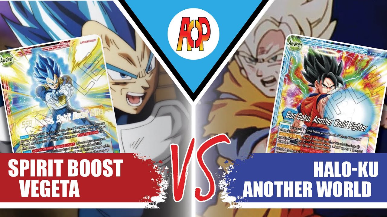 Vegeta, Spirit Boost (R) vs Halo-KU (U) | Gameplay | DBS Master TCG ...