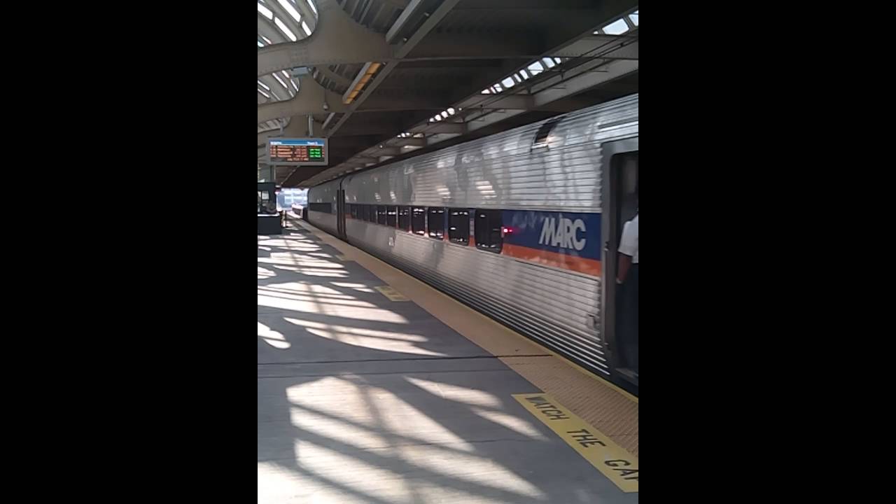 "SEPTAMARC": Amtrak ACS-64 #616 Shoving MARC Cars on SEPTA Train #1212 ...