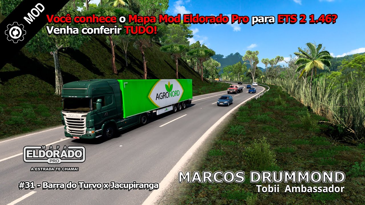 31 - Mapa Eldorado Pro - Mapa Mod para ETS 2 1.46 `A Estrada te Chama`- Barra do Turvo x ...