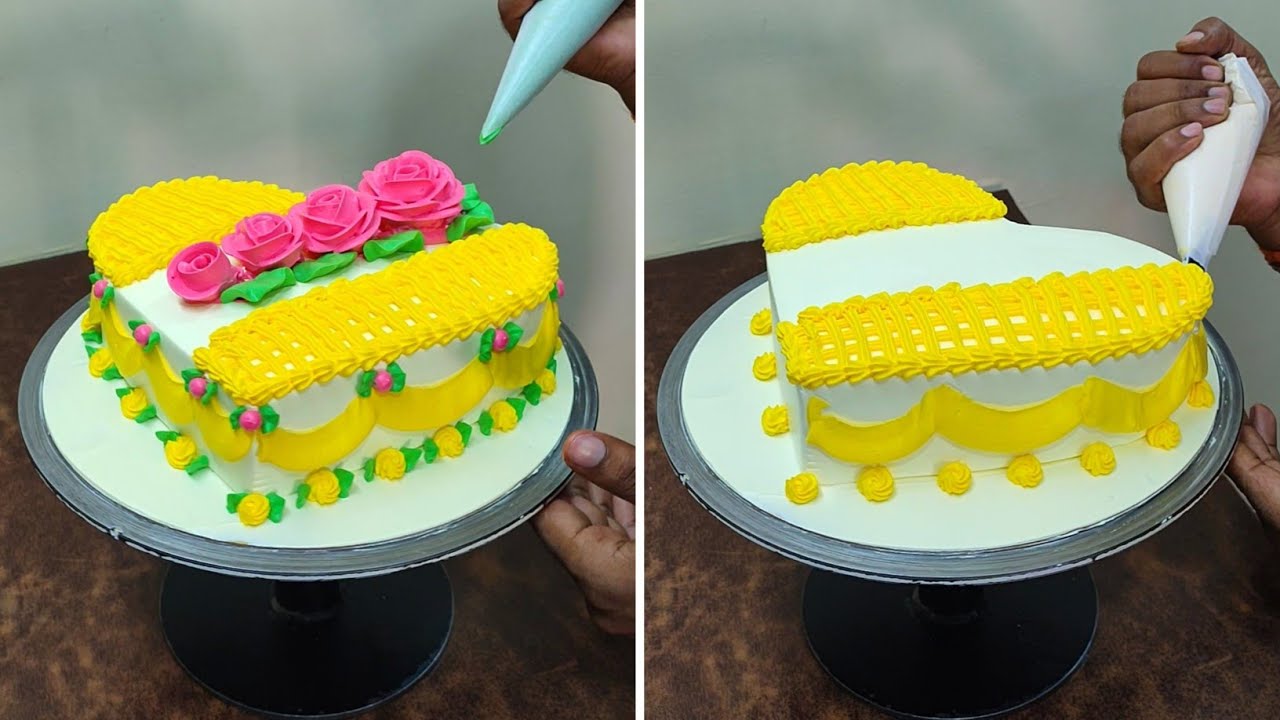 Pineapple Heart shape Cake design | Anniversary Cake | Dil Shape Cake ...