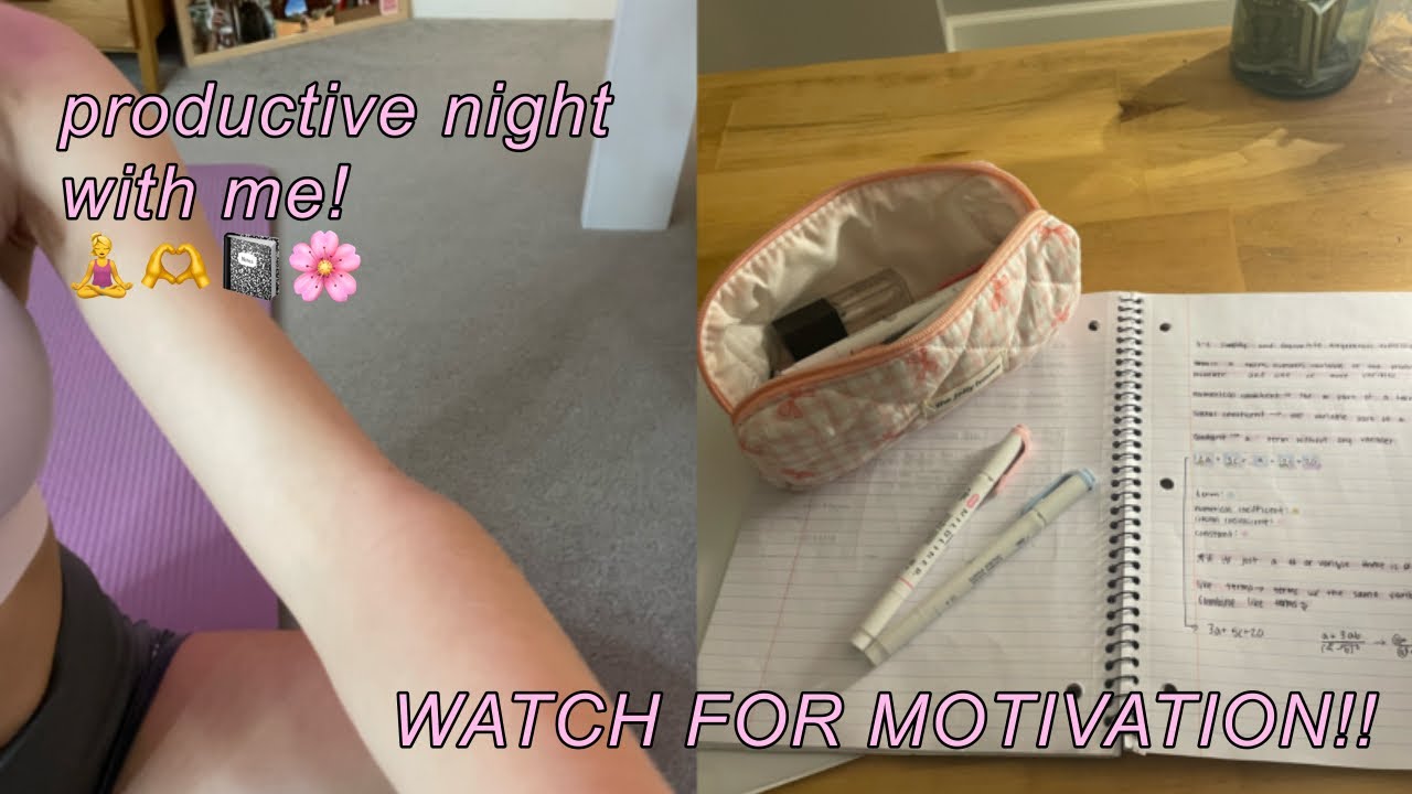 PRODUCTIVE night!! *work out, homework, journal, ect* w/ ava.mariee # ...