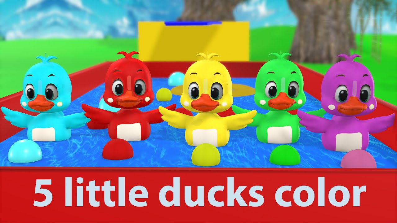 Five Coloured Ducks | Nursery Rhymes and Kids Song | Five Little Ducks ...