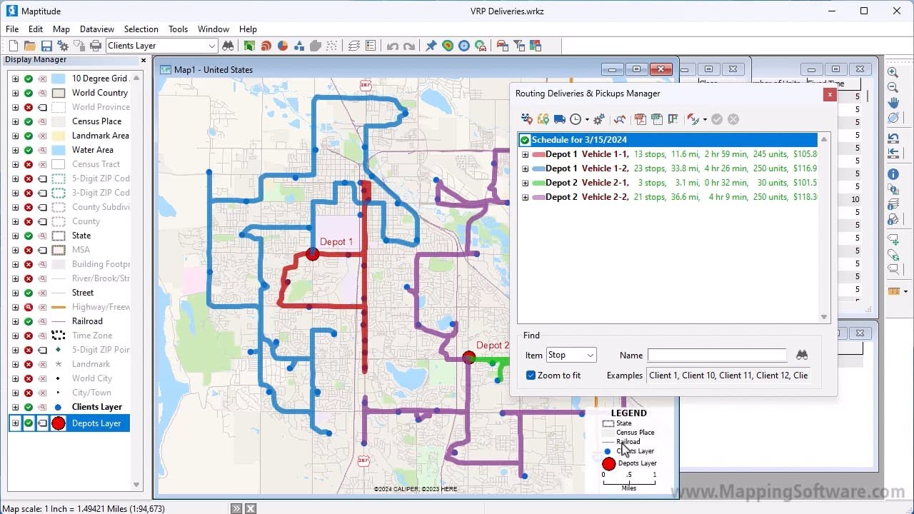 Multiple Vehicle Fleet Routing & Logistics Tutorial | Maptitude - YouTube