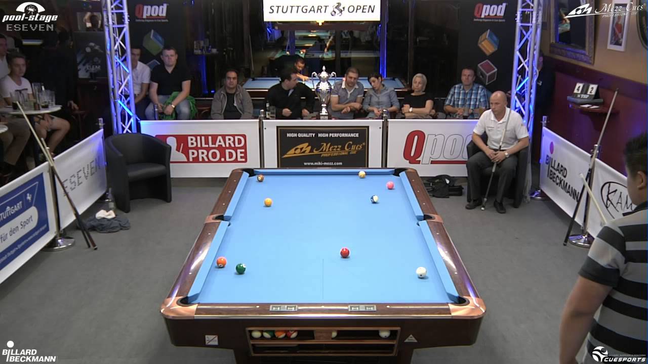 Stuttgart Open 2013, 21 Mario He vs Roman Hybler, 10-Ball, Pool-Billard ...