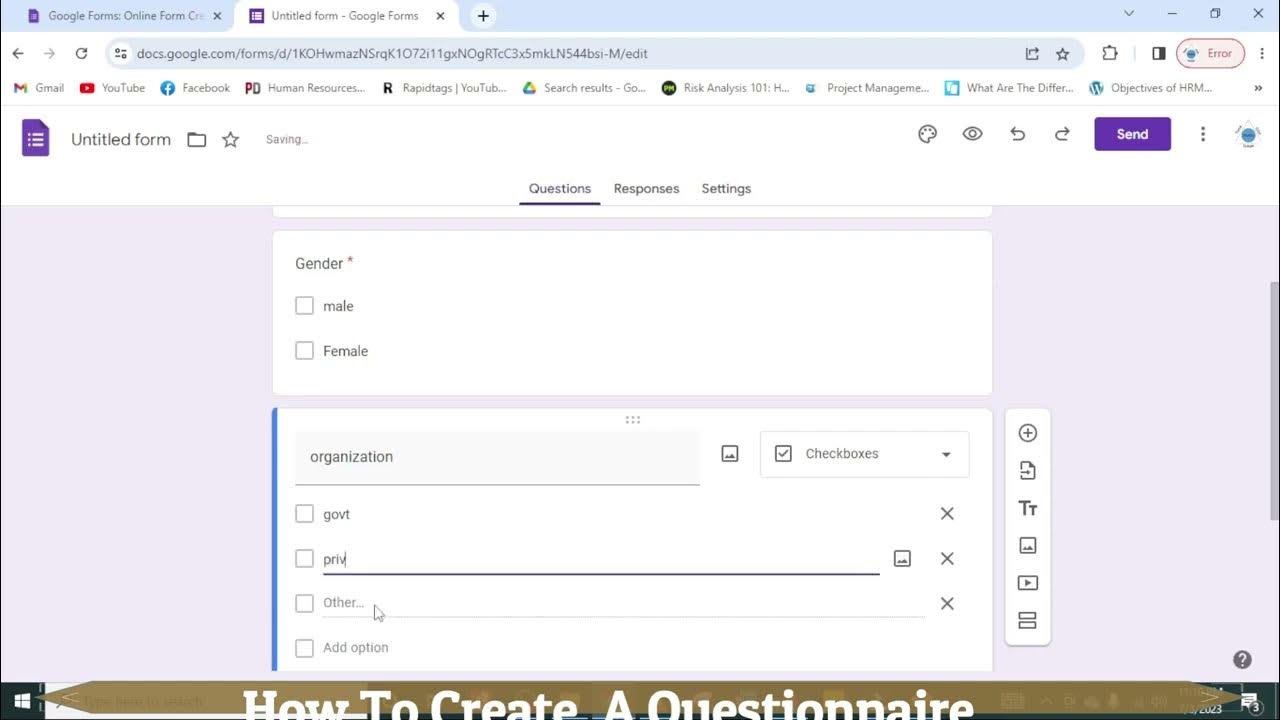 How to Create Online Questionnaire Using Google Forms? Step By Step ...