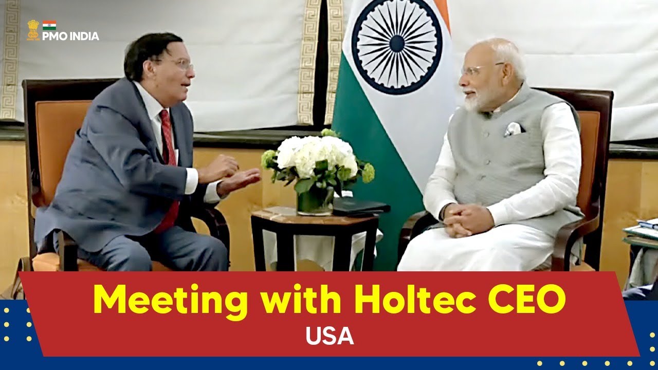 PM Narendra Modi meets Holtec International CEO Dr. Krishna Singh, USA ...