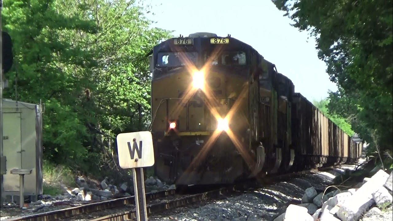 CSX ES44AH 876 w/ Nice K5HL Leads 3x2x1x0 Combo Empty Coal E320-04 on 5/6/21 - YouTube
