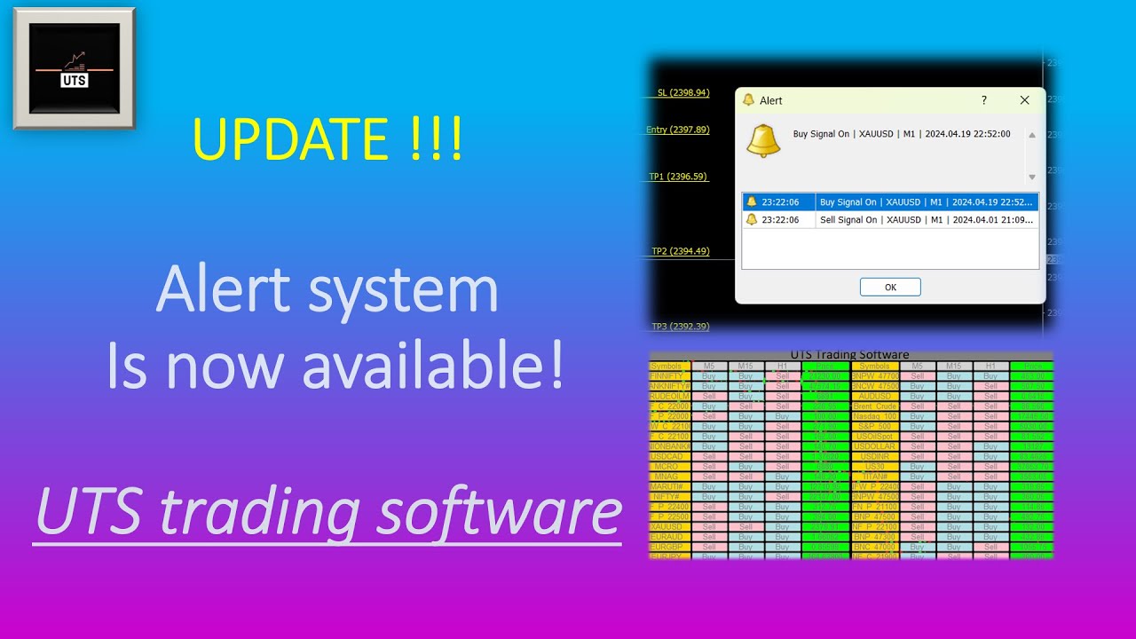 UPDATE!!! Alert system is now available | UTS trading software - YouTube