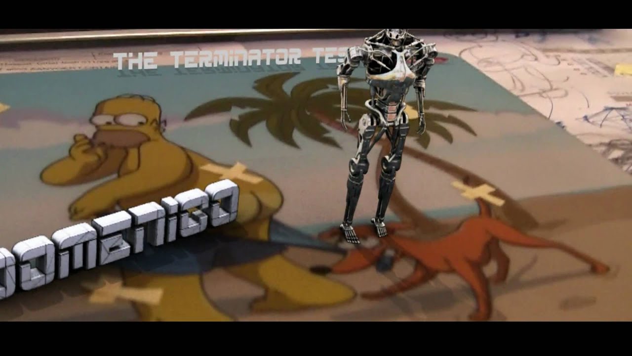 Terminator on my desk - YouTube