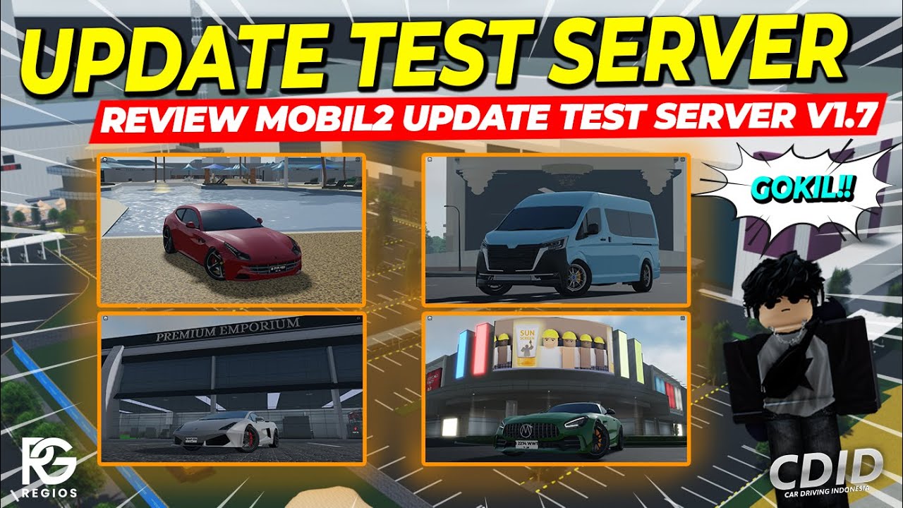 REVIEW SEMUA MOBIL BARU DI UPDATE TEST SERVER CDID V1.7 - Roblox Car ...