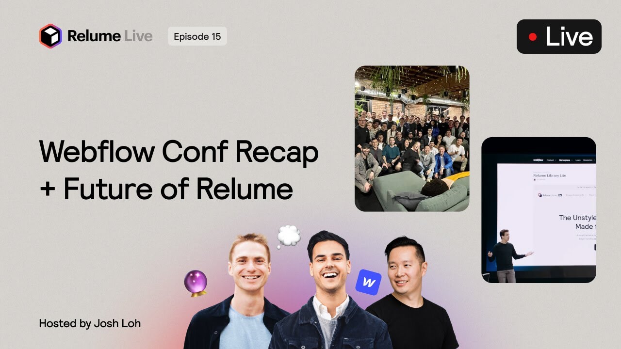 015 - Webflow Conf Recap & Future of Relume - YouTube
