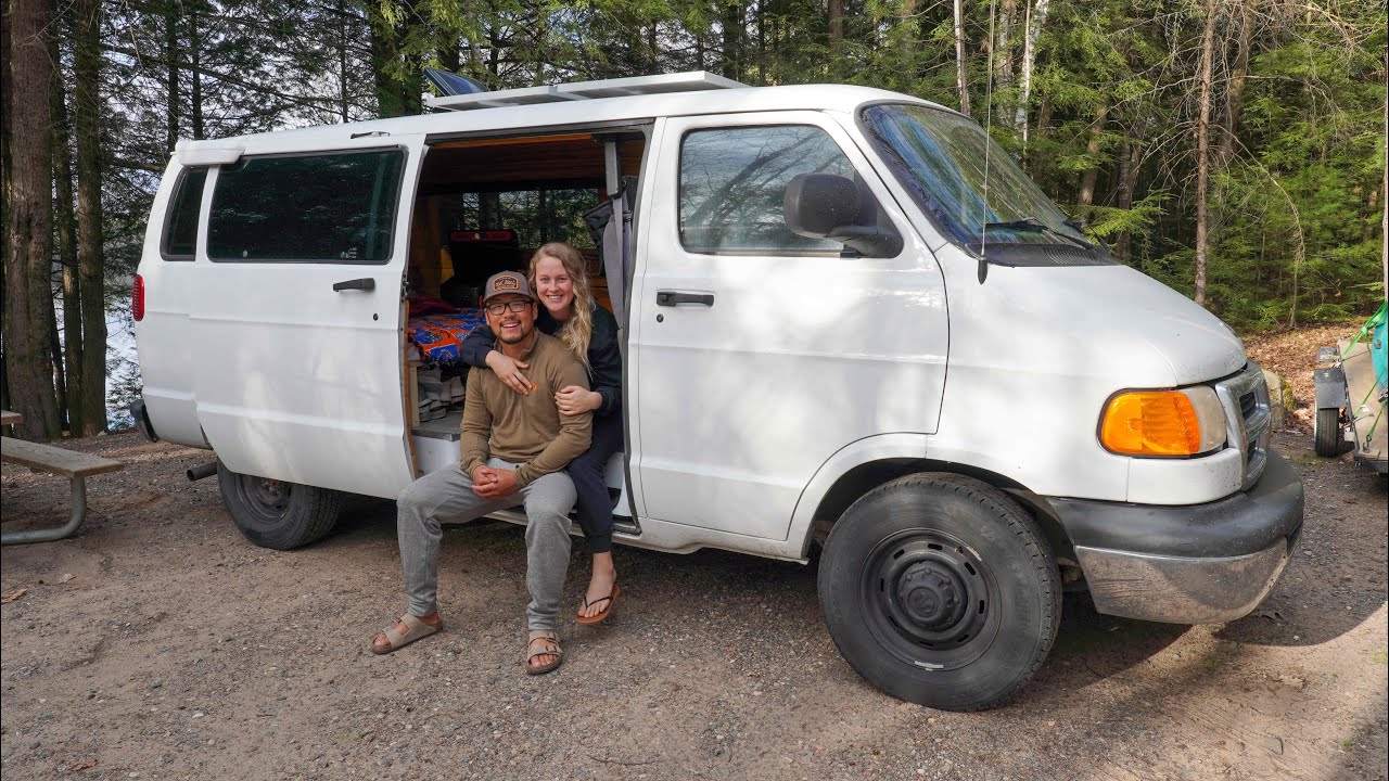 Taking My Girlfriend Van Camping | Northern Woods Van Life - YouTube
