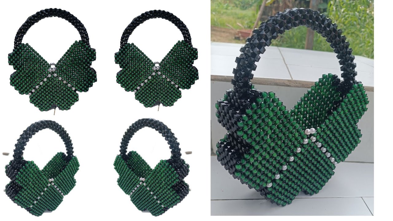 Detailed way to make a beaded bag// Easiest beaded bag tutorial - YouTube