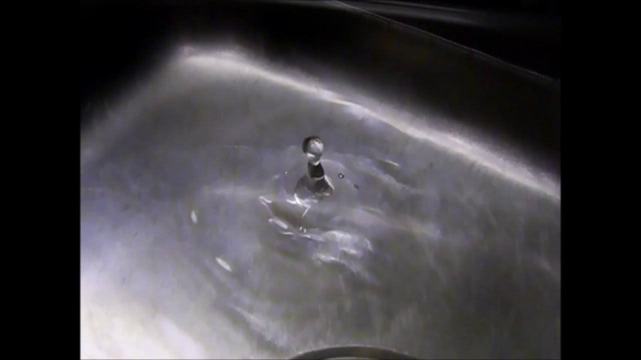 Water droplets in slow-motion ("Drip-drip down-the-drain") - YouTube