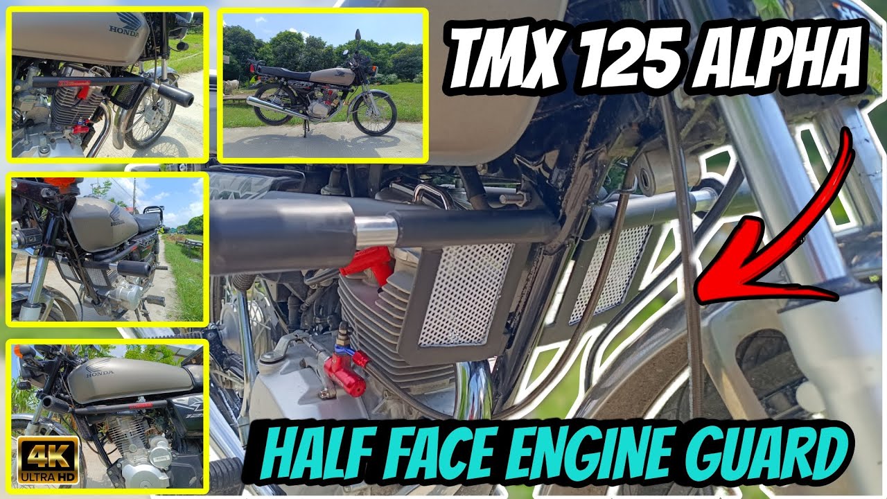 PAANO MAG INSTALL NG HALF FACE ENGINE CRASH GUARD FOR HONDA TMX 125 ...