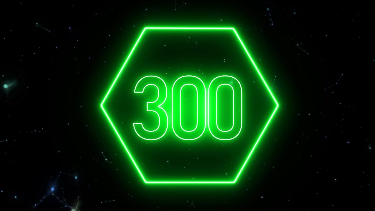 Green sota neon timer 300 seconds (countdown) - YouTube