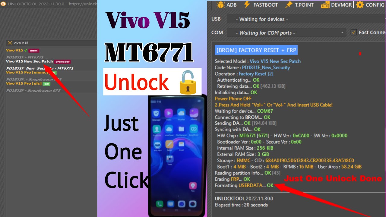Vivo V15 MT6771 Unlock Just One Click - See the SECURITY IMPROVEMENTS! - YouTube