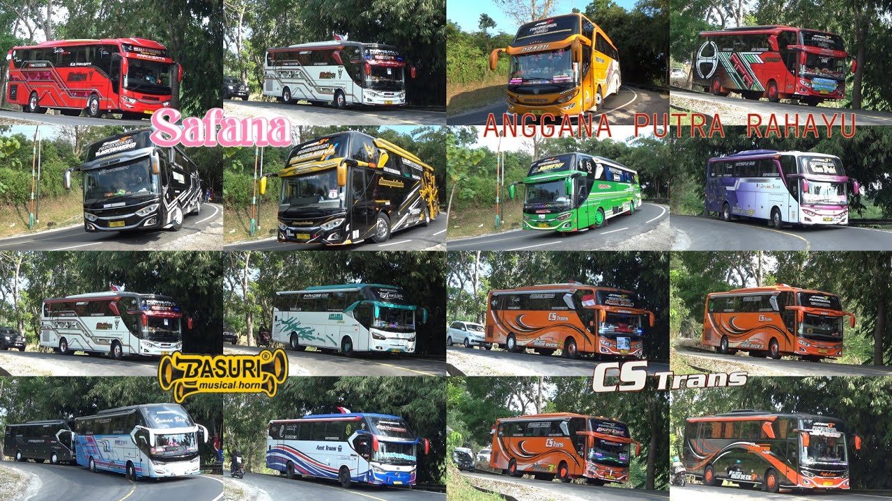Mobil Bus Telolet TITAN NIRWANA, ADREENA TRANS, AMT TRANS, ANGGANA ...