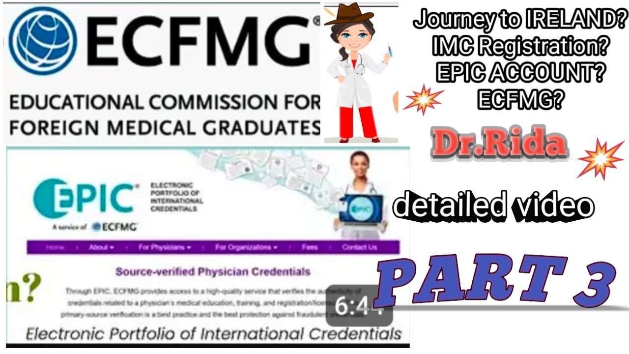 JOURNEY TO IRELAND?IMC REGISTRATION|EPIC ACCOUNT?|ECFMG|detailed video ...