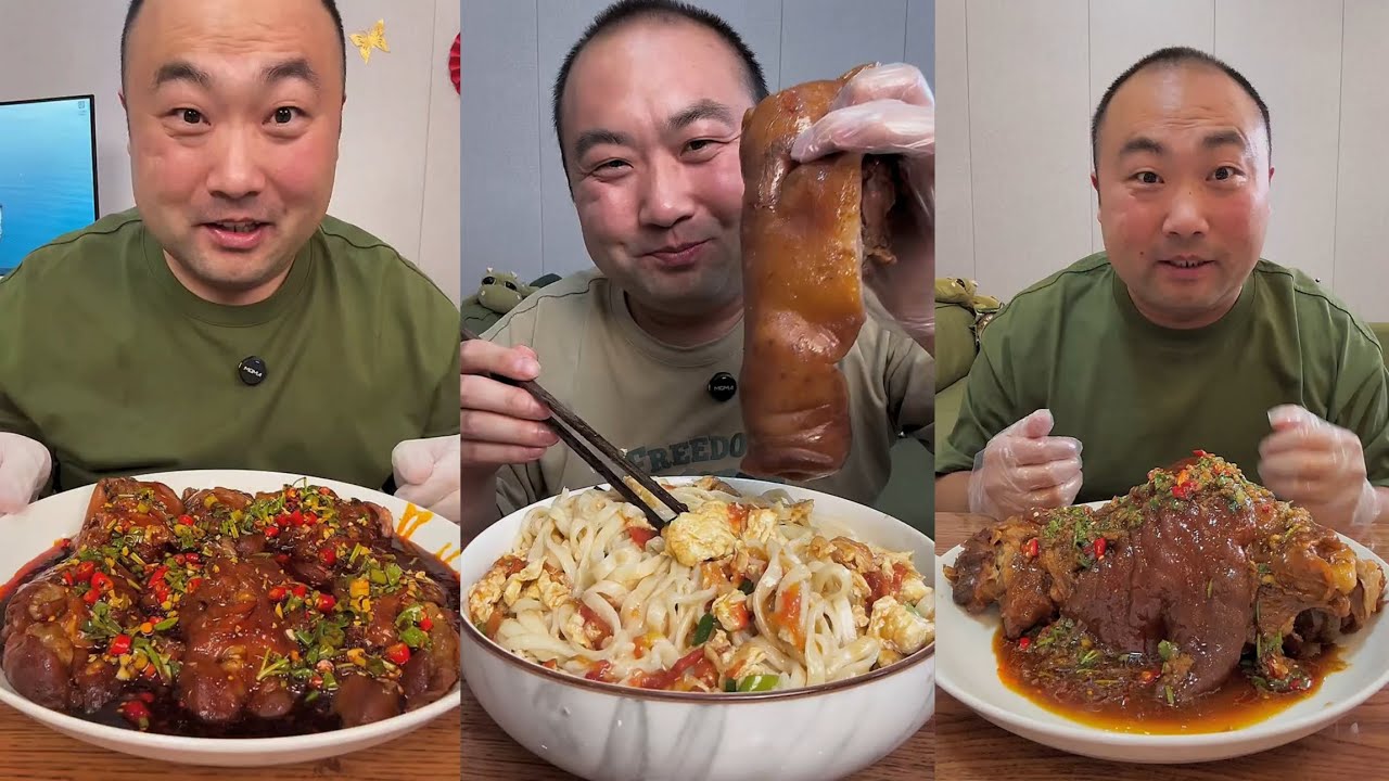 Yummy #29 : Eat pig brain belly pork, bone head pig 🐷,Noodles🍜..#belly ...