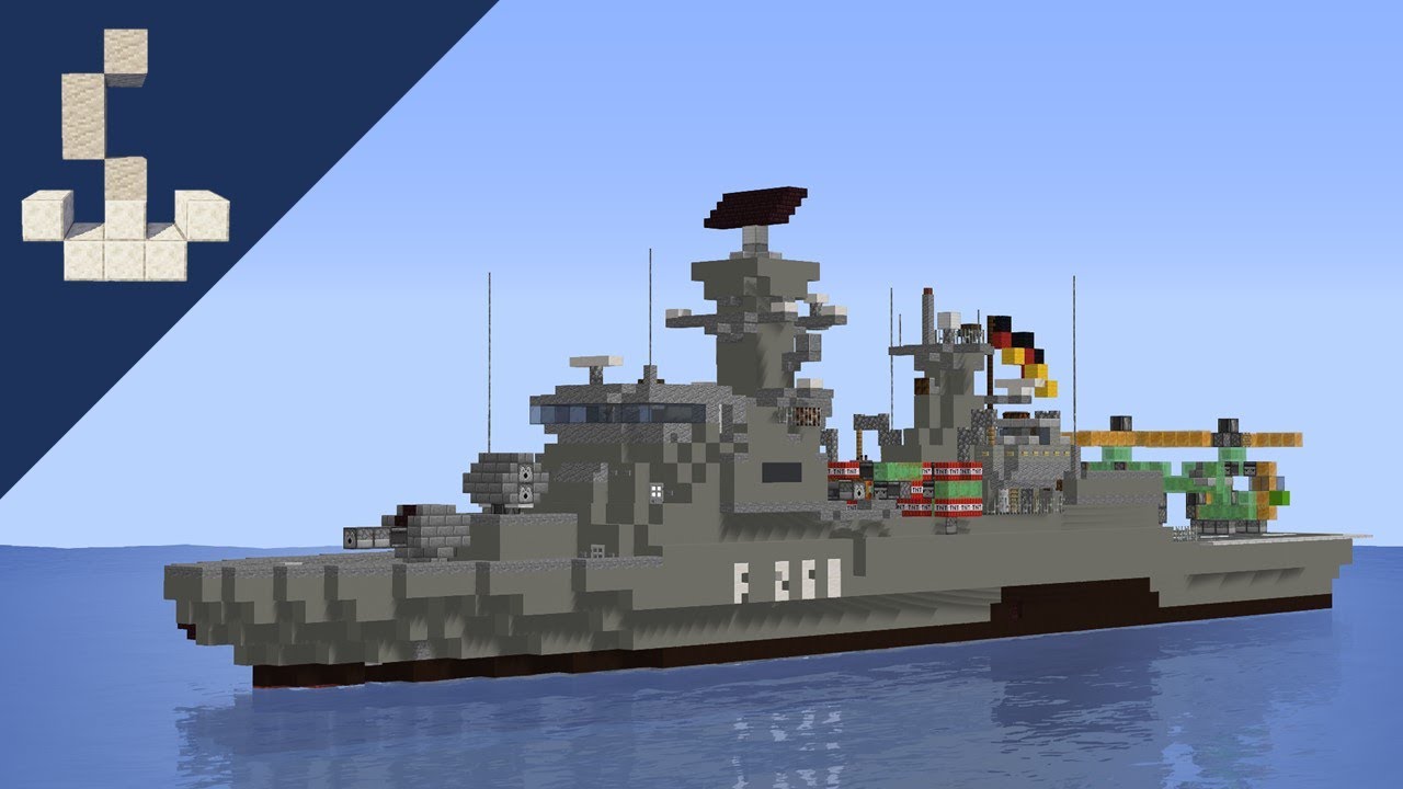 Minecraft Corvette Braunschweig (scale 1:1) + FUNCTIONAL armament ...