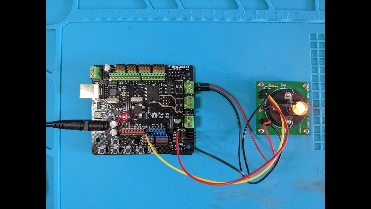 Temperature Control Using Romeo Board (AVR Microcontroller) - YouTube