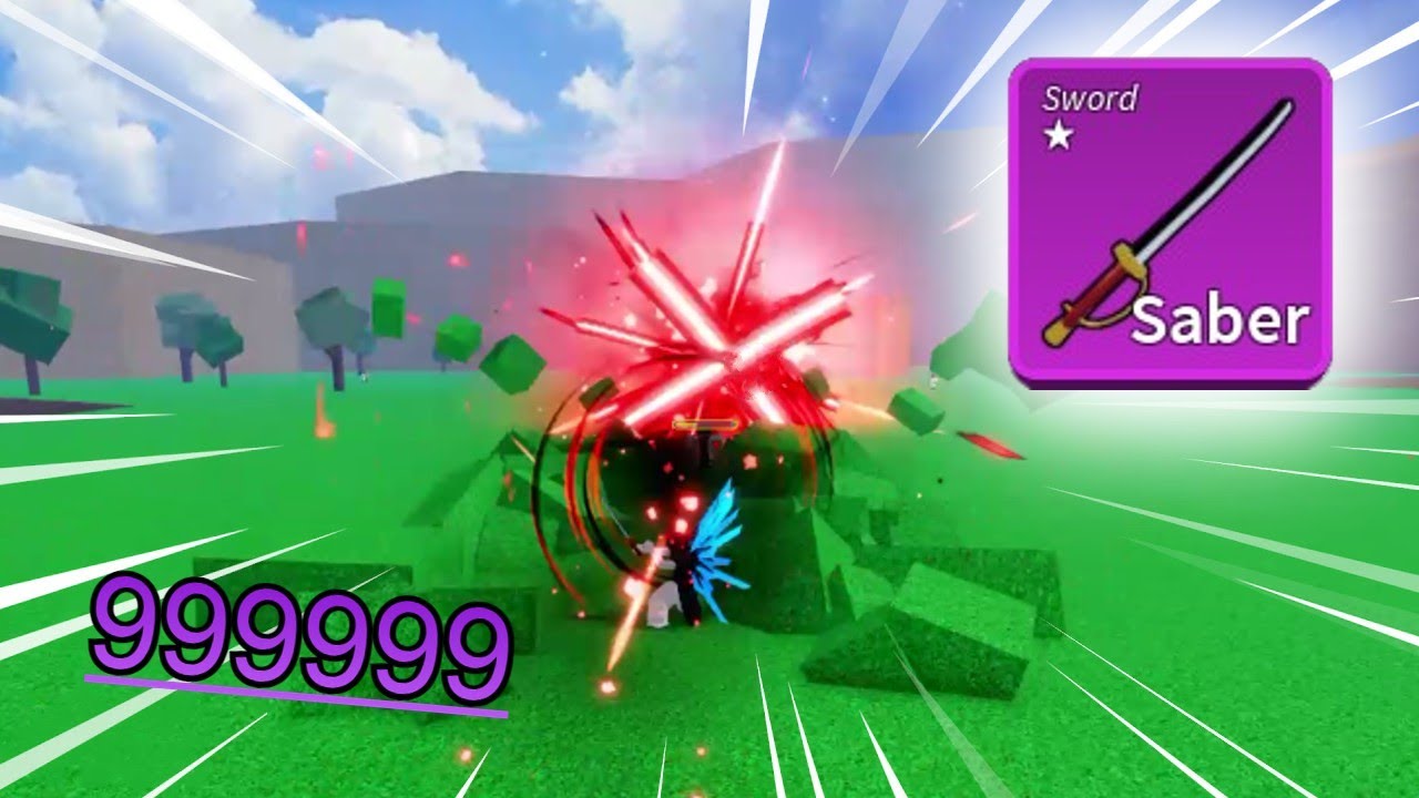 When You Use Saber The Highest Damage Sword Looks like - YouTube