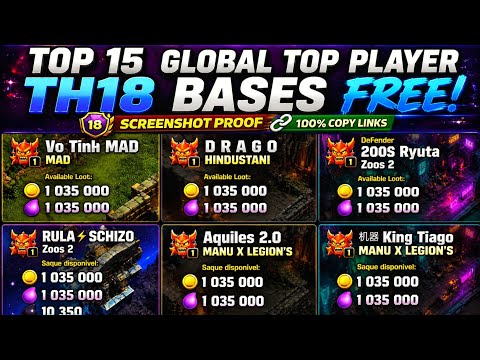 Die 15 besten RH18-Basen von globalen Top-Spielern 🔥 Anti-Meta | RH18-Kriegsbasis | RH18-Legenden...