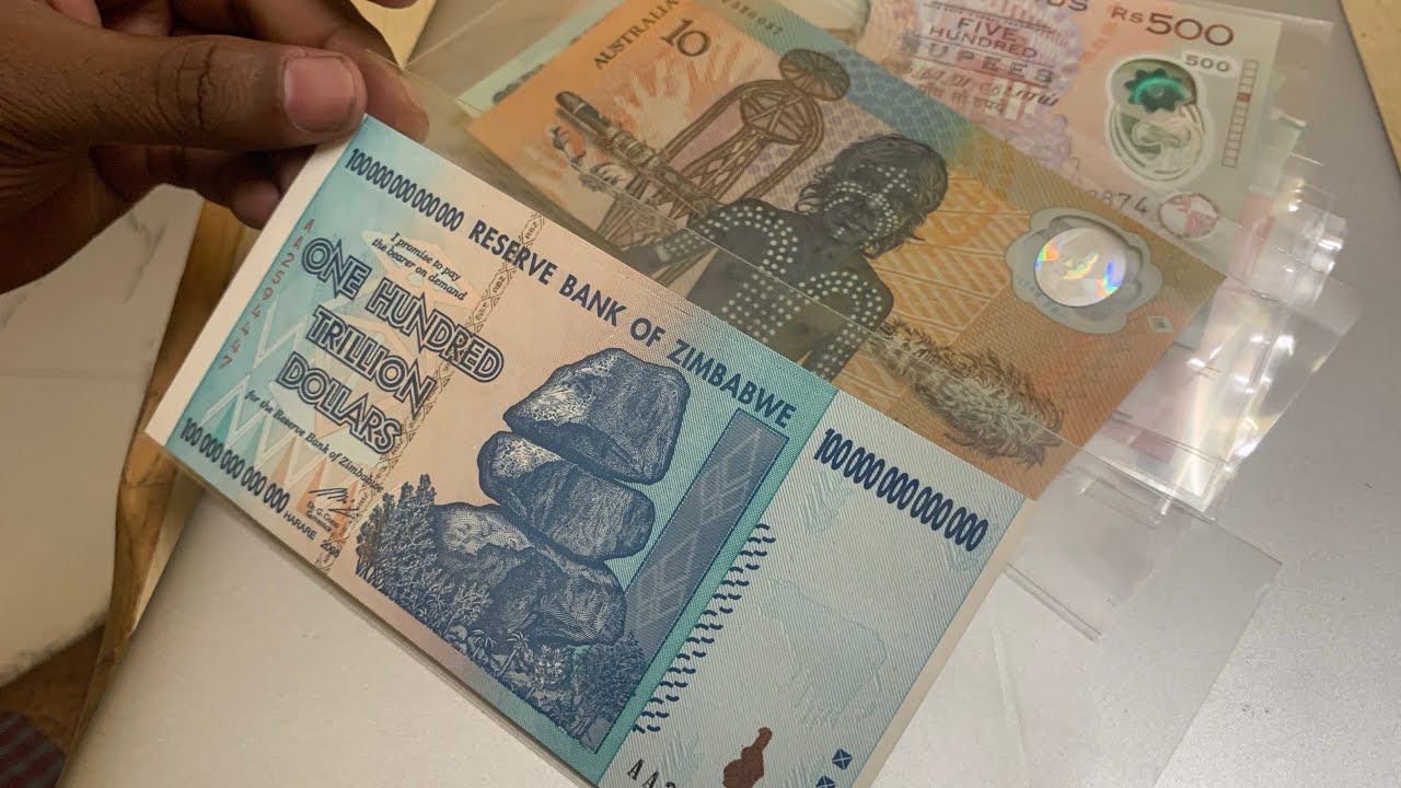 Unboxing World Bank Notes - Highest Denomination Zimbabwe 100 Trillion ...