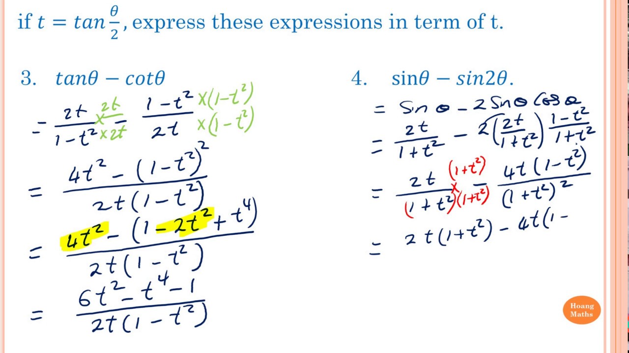 The t Formulae part 2 - YouTube