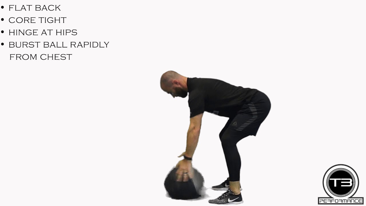 Medicine Ball Bent Over Chest Pass - YouTube